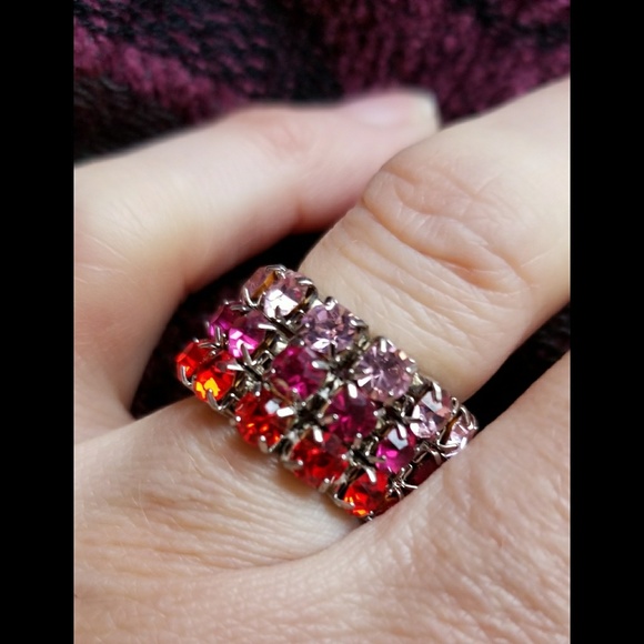 other | Jewelry | 325 Multi Gem Stone Stretch Ring Blingy Fun | Poshmark